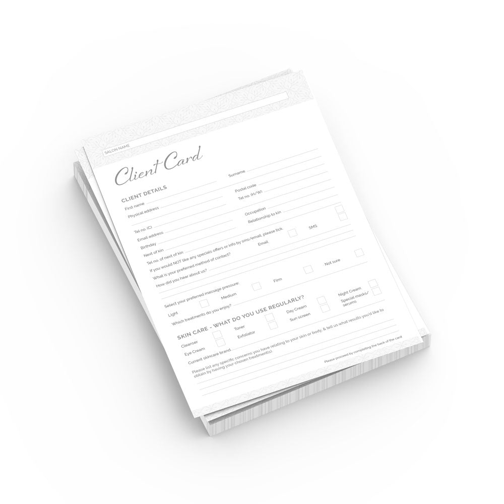 Client cards | 20 pack – i-Spa
