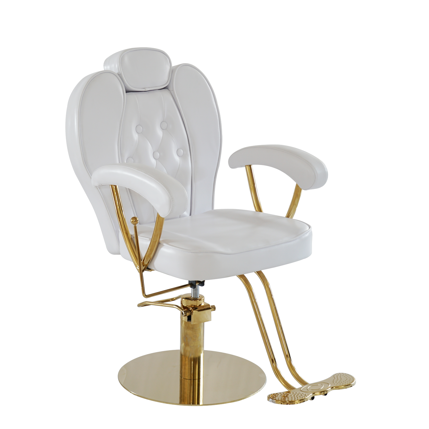 Goddess Stylist & Brow Chair | White & Gold – i-Spa