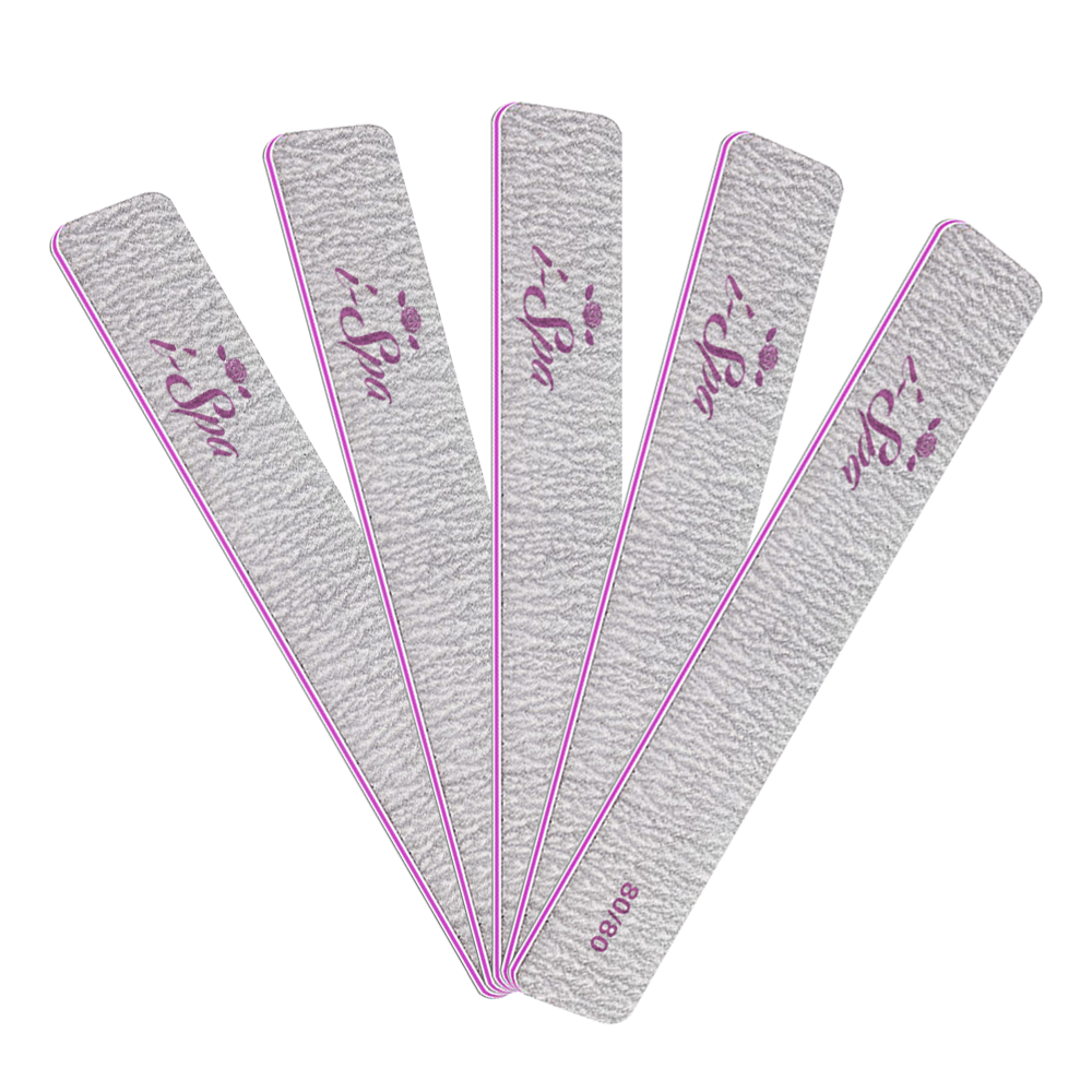 i-Spa Square Zebra Nail File 80/80 | PACK OF 10