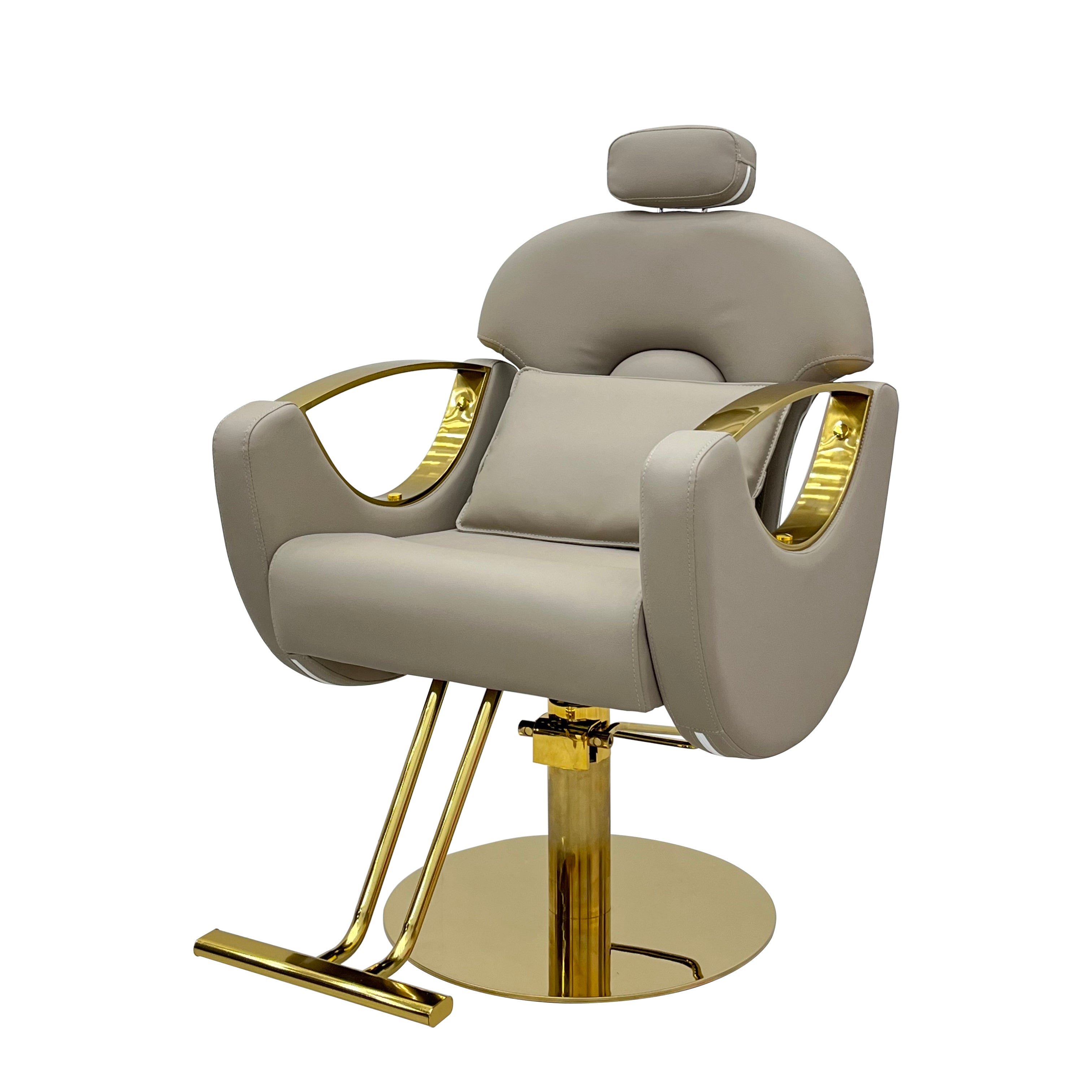 Supreme stylist & brow chair - Reclining| Beige & Gold – i-Spa