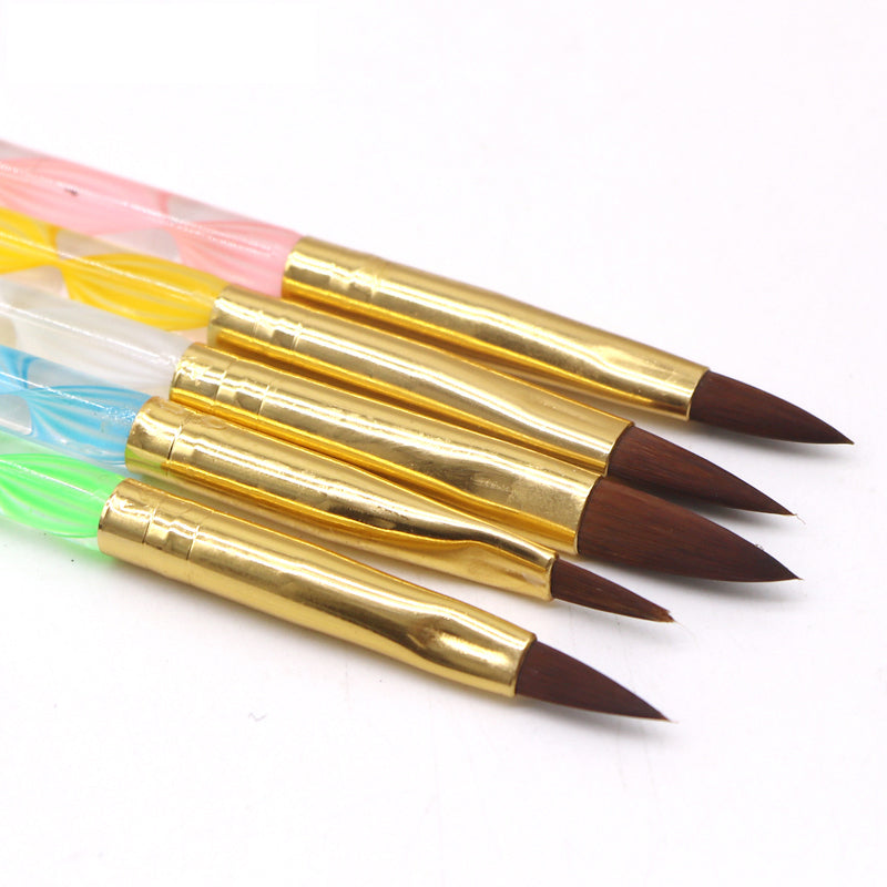 Acrylic 5pc brush set | Swirl Design – i-Spa