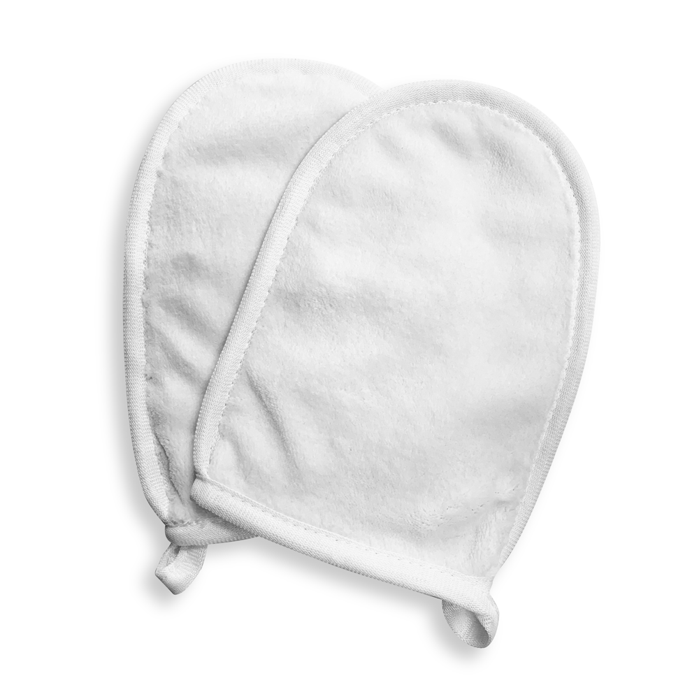 White Super Soft Microfiber Mittens (Pair) – i-Spa