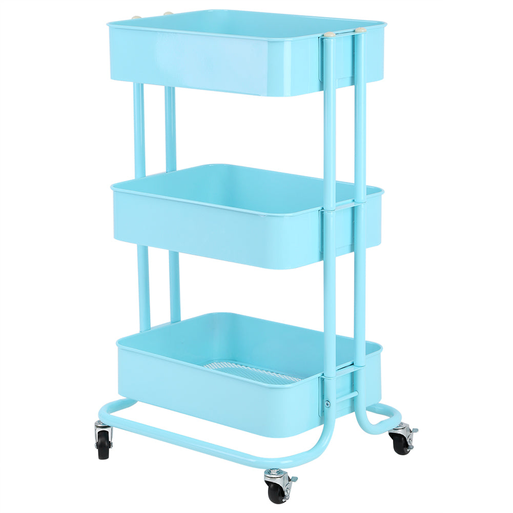 Trolley | 3 Tier metal - Light Blue – i-Spa