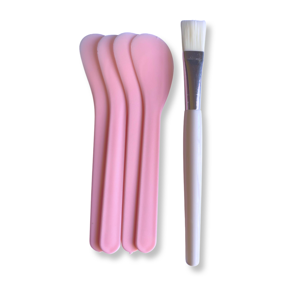 Mask Brush & Spatula Set | Pink – i-Spa