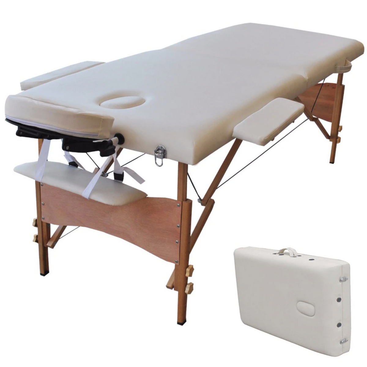 Portable Deluxe Massage Bed - Black / White – i-Spa