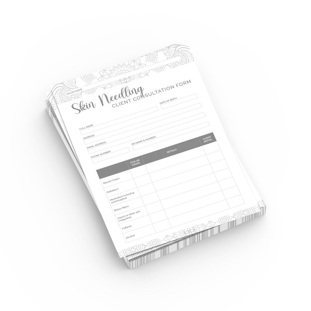 Skin Needling Consultation forms 20's – i-Spa